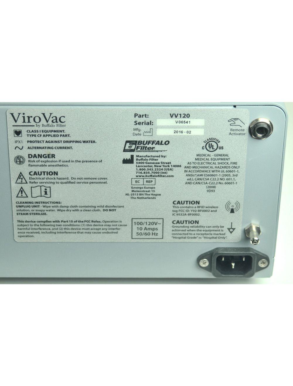 2016 Buffalo Filter ViroVac Smoke Plume Evacuation System VV120 Vacuum ...