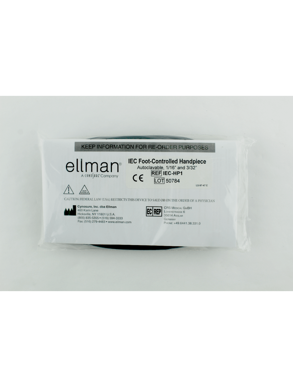 ELLMAN IEC FOOT-CONTROLLED HANDPIECE - AUTOCLAVABLE, 1/16" – Sol ...