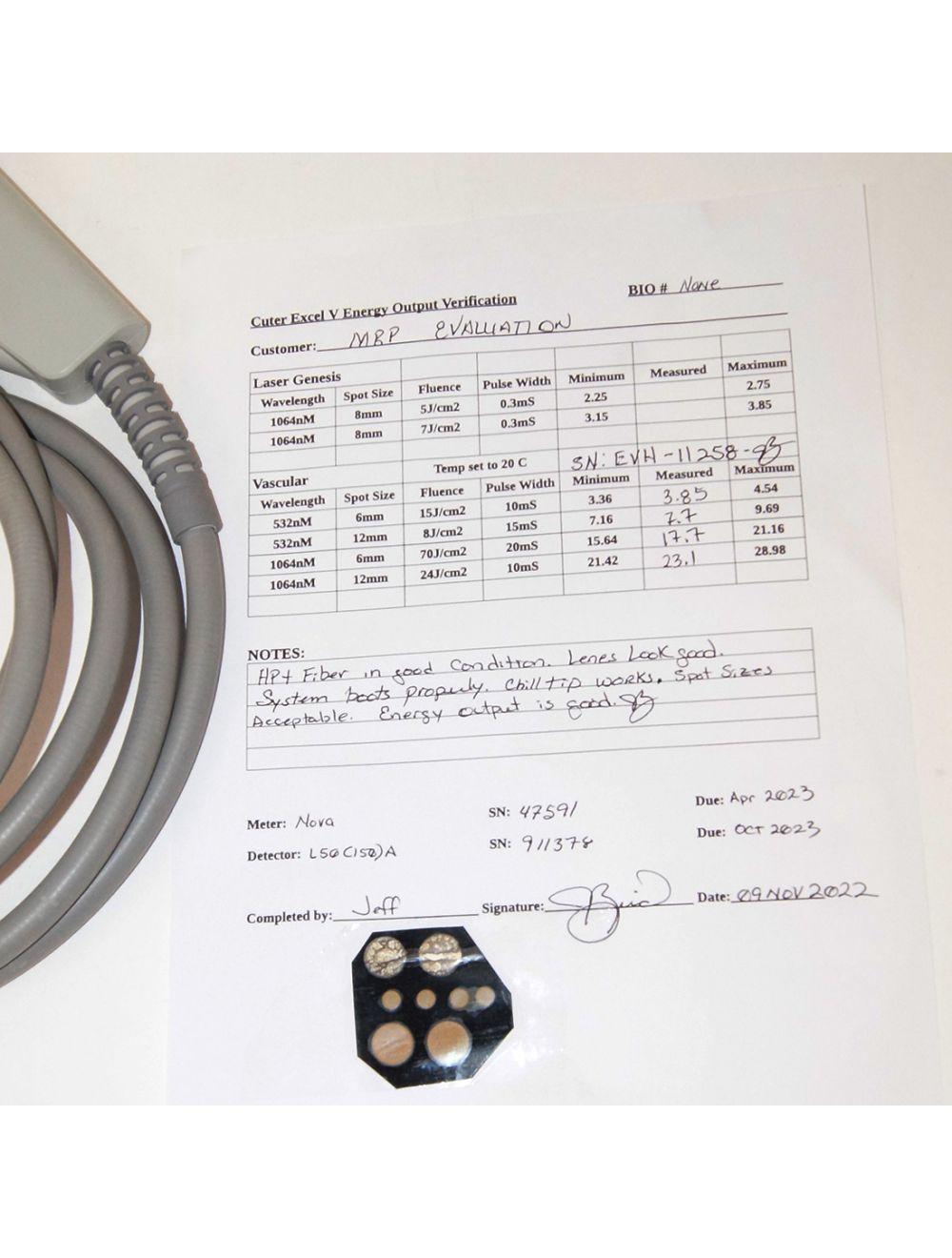 Cutera Excel V Laser Genesis CoolView Handpiece 1064/532 Vascular Veins ...