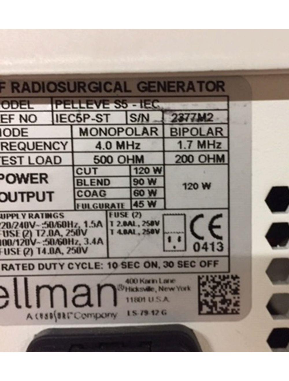 Ellman PELLEVE S5 IEC5P-ST Radiosurgical Radiofrequency Wrinkle ...