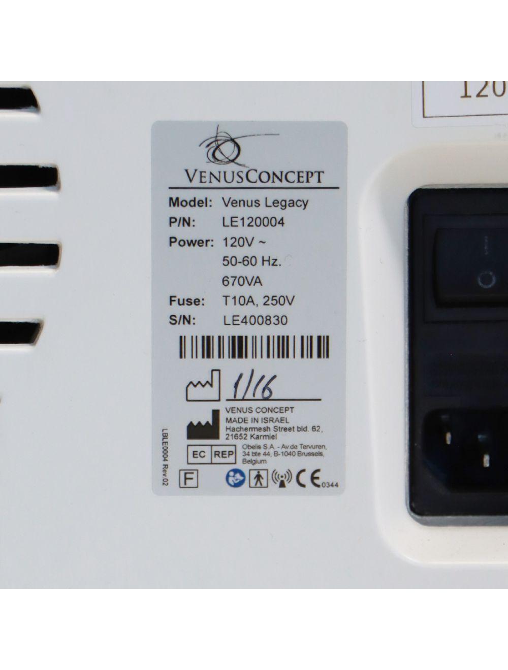 2016 Venus Concept Venus Legacy Radio Frequency Cellulite Wrinkle Reduction RF – Sol ...