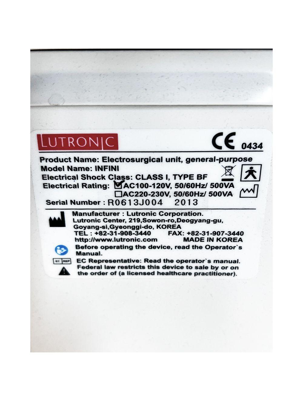 2013 Lutronic INFINI RF Skin Rejuvenation Electrosurgical Microneedling ...