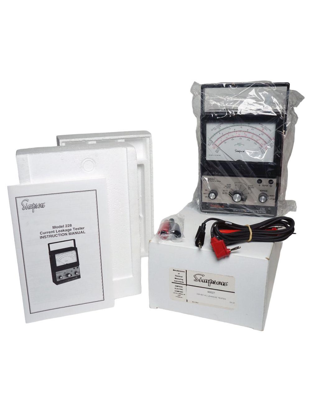 Simpson Electrical AC Current Leakage Tester Tool 228-IEC 40027 A/C ...