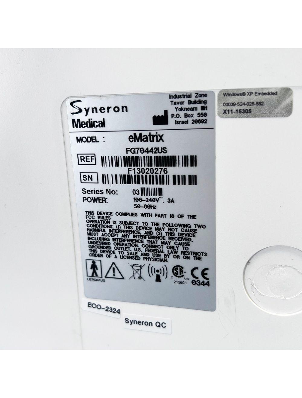 Syneron eMatrix Skin Rejuvenation TableTop System Sublative RF Wrinkles ...