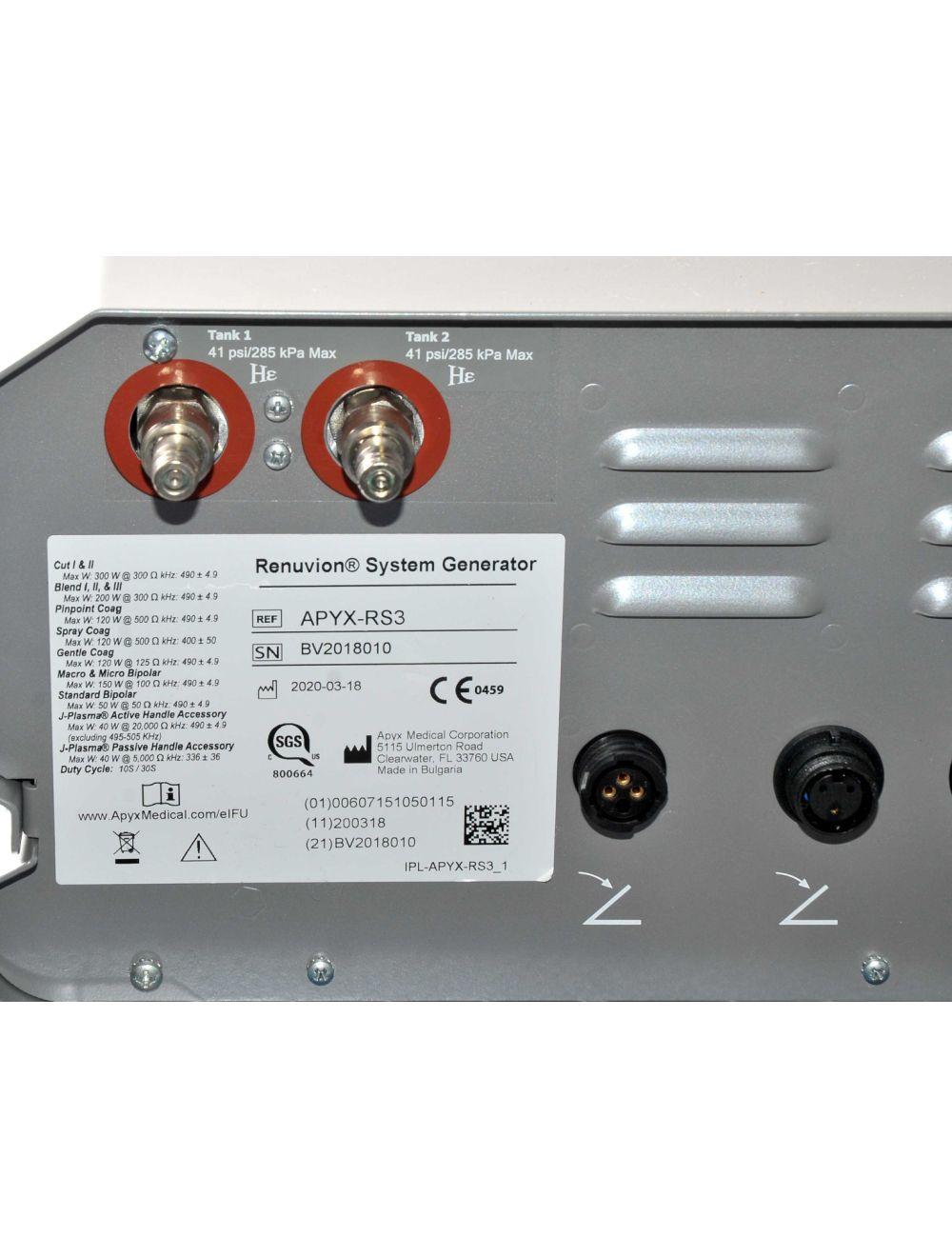 2020 Renuvion Electrosurgical Generator ESG Apyx-RS3 Medical Bovie J ...