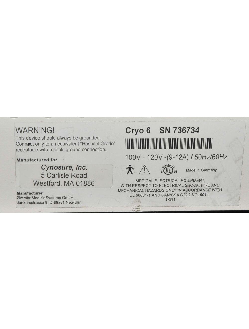 ZIMMER Cryo6 Chiller Skin Cooler IPL Laser Treatment Cryo 6 Medizin ...