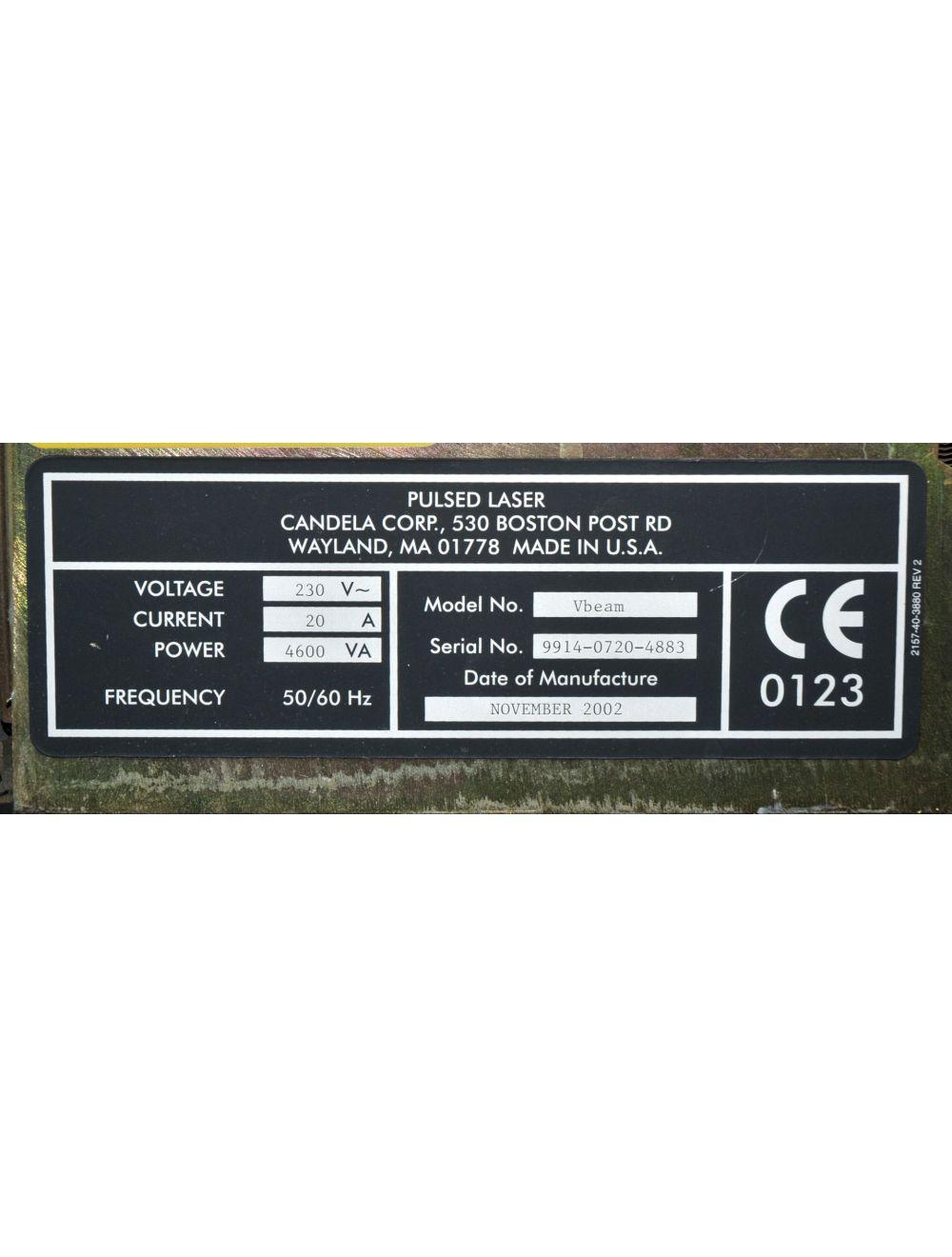 2002 Candela VBeam V Beam 1 Pulsed Dye 595 nm Vascular Acne Laser NEW ...