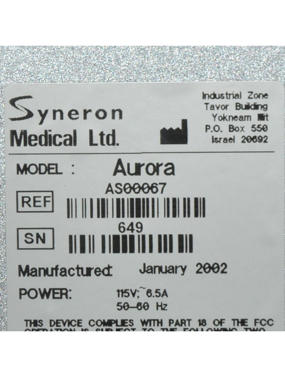 2002 Syneron Aurora ELOS RF IPL Arora Aura DS ST Hair Removal Skin ...