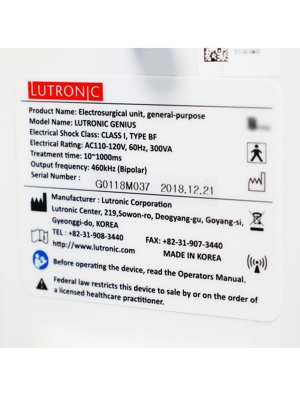 2018 Lutronic Genius Intelligent Focused RF Radio Frequency ...