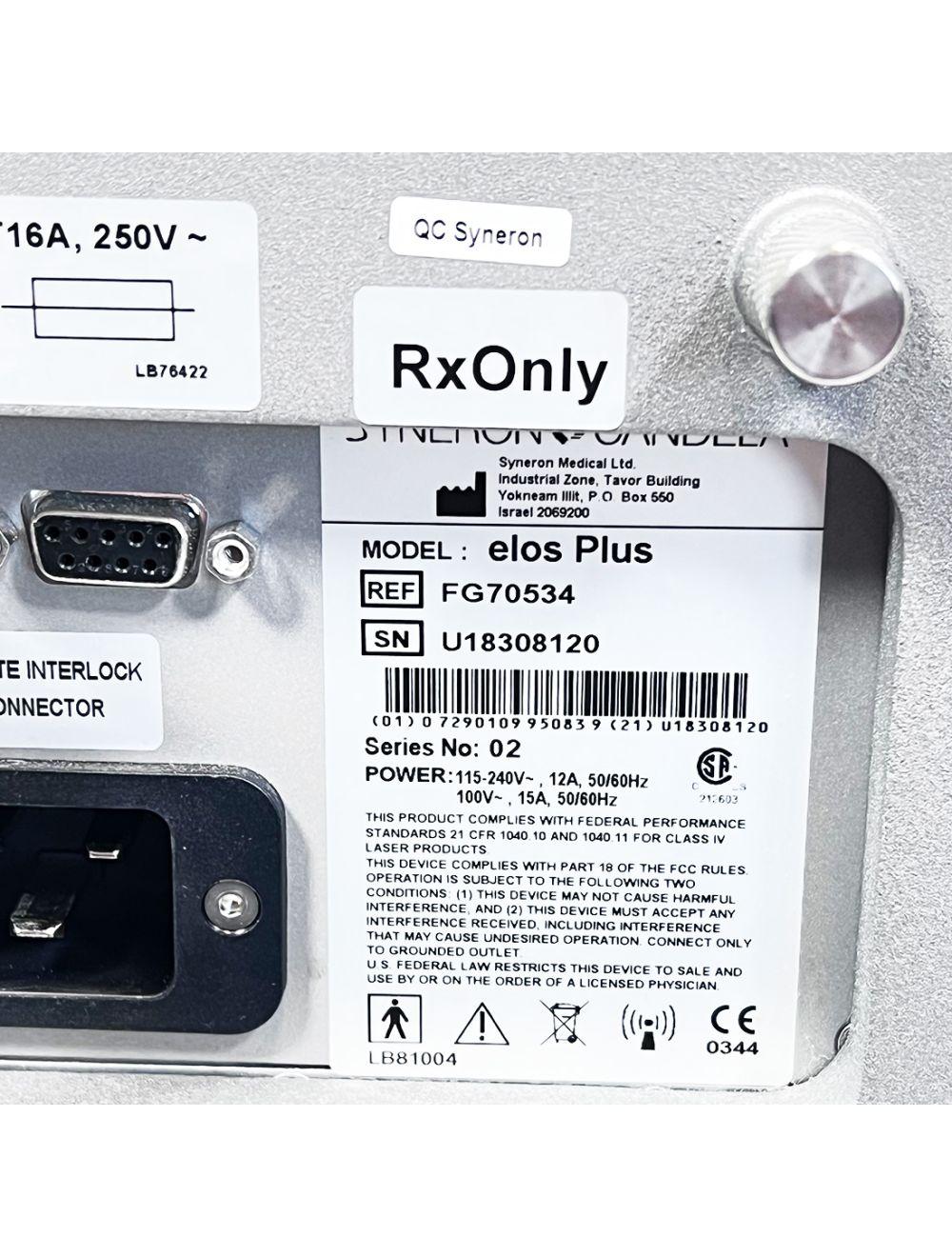 2018 Candela Syneron Elos Plus Pulsed Light Laser Ablative Skin ...