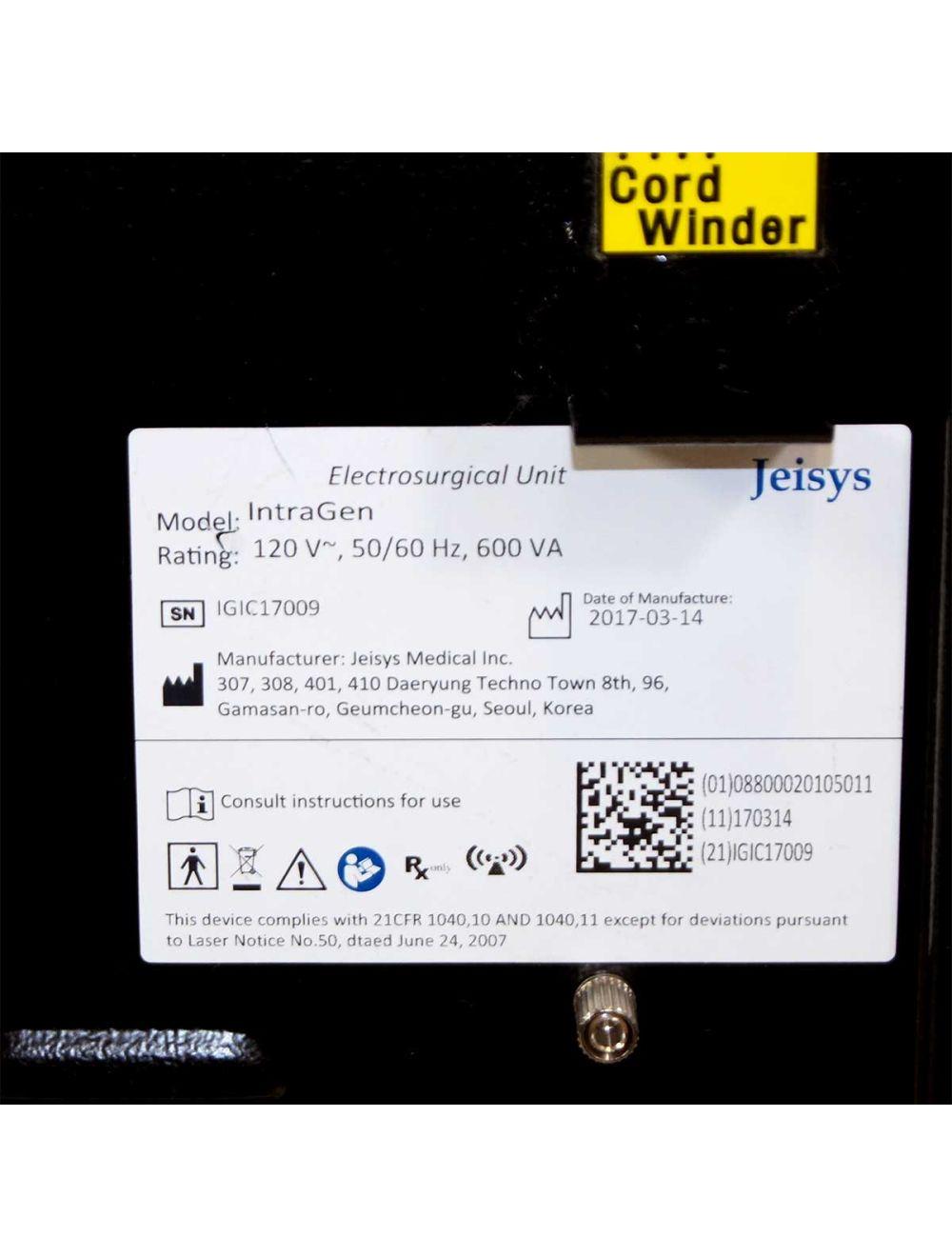 2017 Jeisys IntraGen Electrosurgical Unit Radio Frequency Micro Needle ...