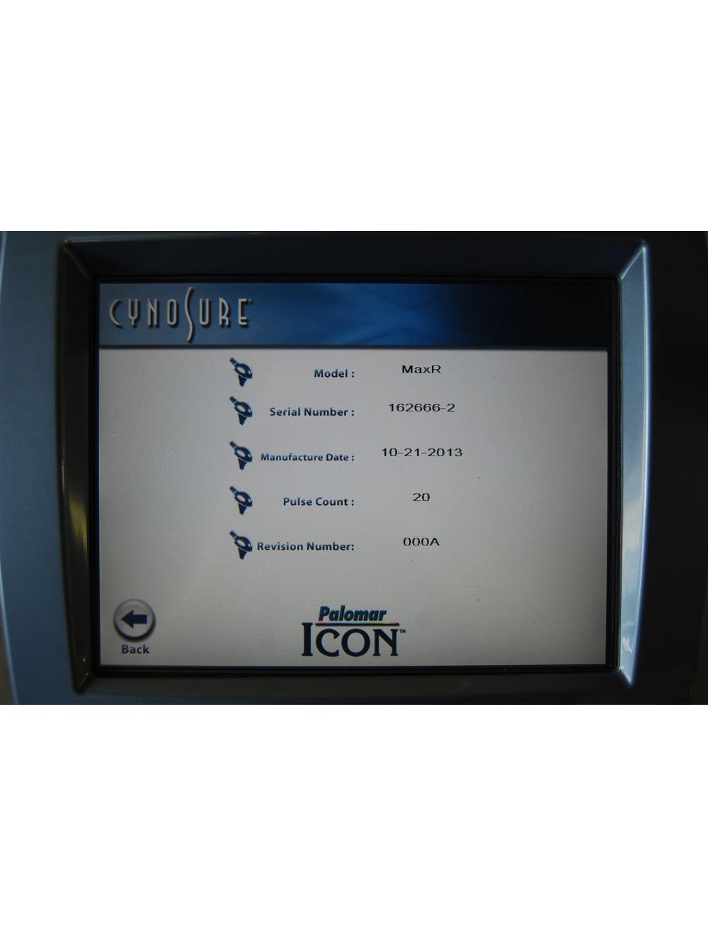 2013 Palomar Cynosure MaxR Handpiece Max R Icon Hand Piece Low Shots ...