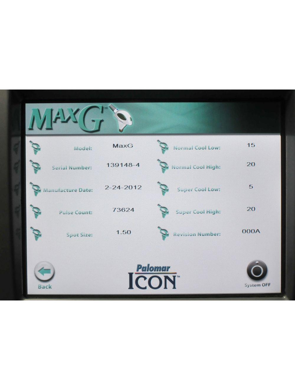 2012 Palomar MaxG Hand Piece ICON Laser Max G IPL Handpiece Vascular ...