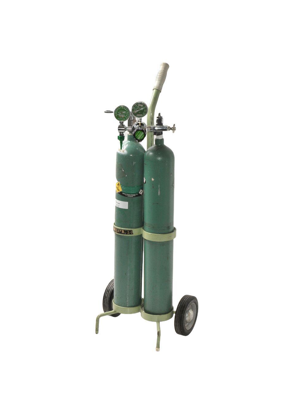 Oxygen Tanks 4500 Concoa Compressed Gas Regulator Rolling Mobile Stand ...