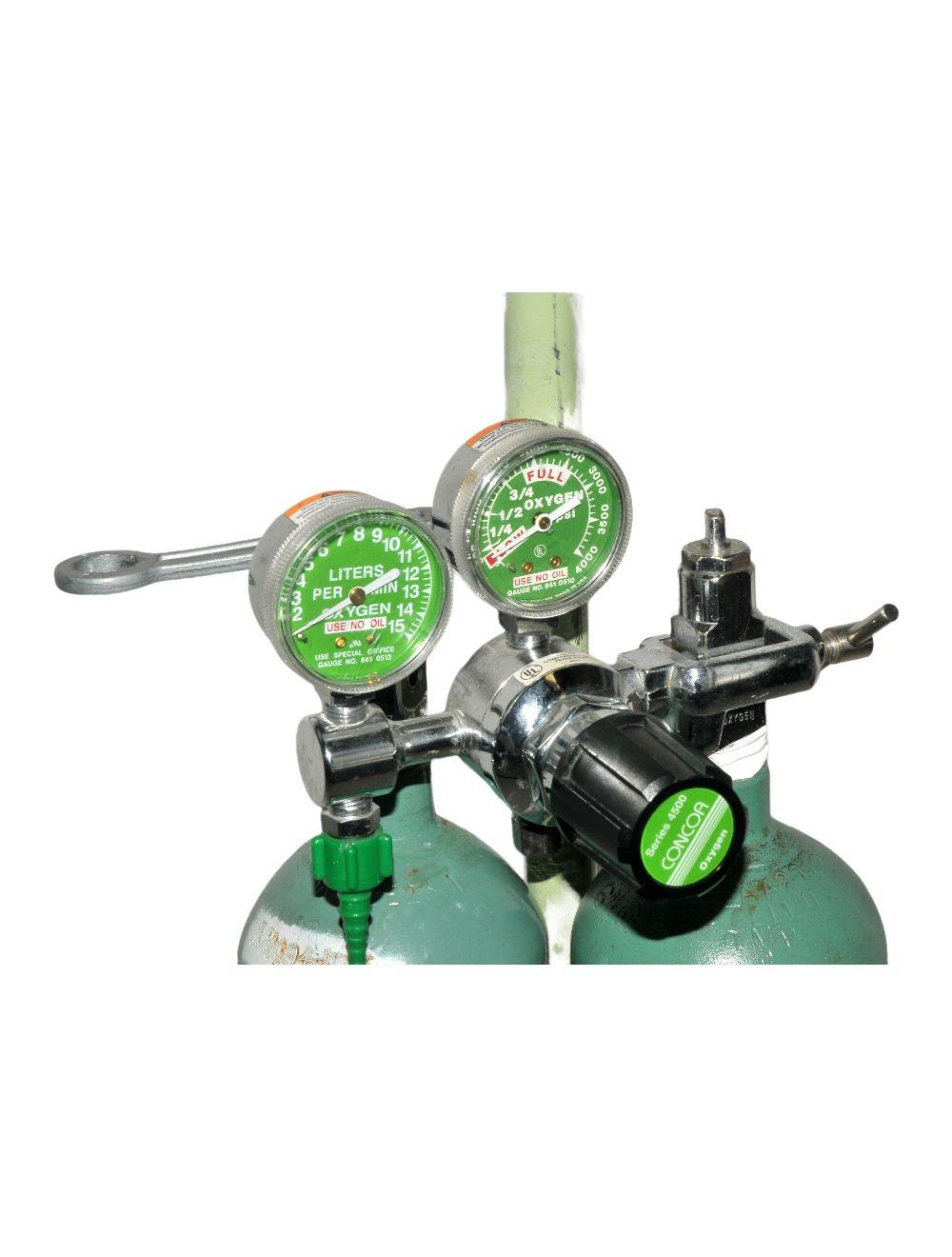 Oxygen Tanks 4500 Concoa Compressed Gas Regulator Rolling Mobile Stand ...